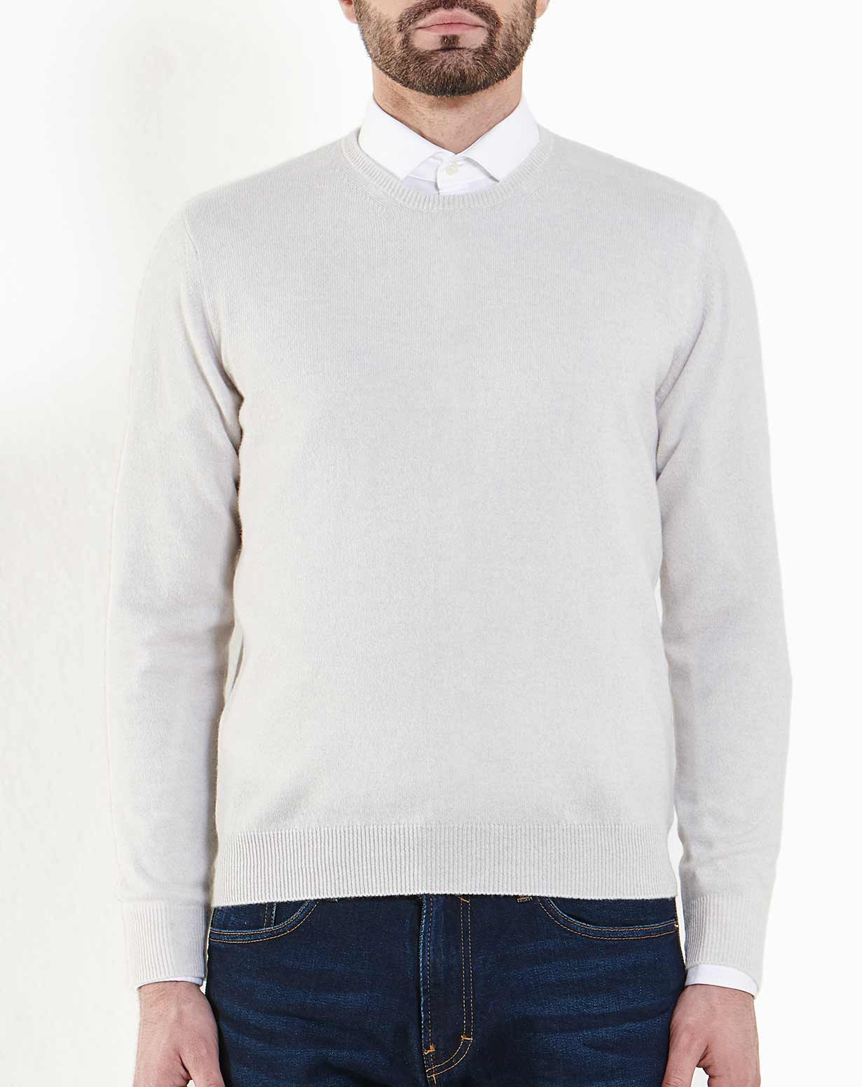 Pull Classique Col Rond en Cachemire Homme | MaisonCashmere