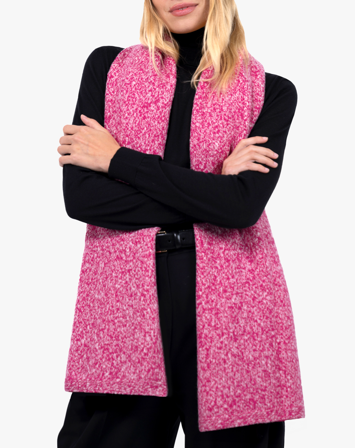 Cashmere & Wool Mouliné Maxi Scarf | MaisonCashmere